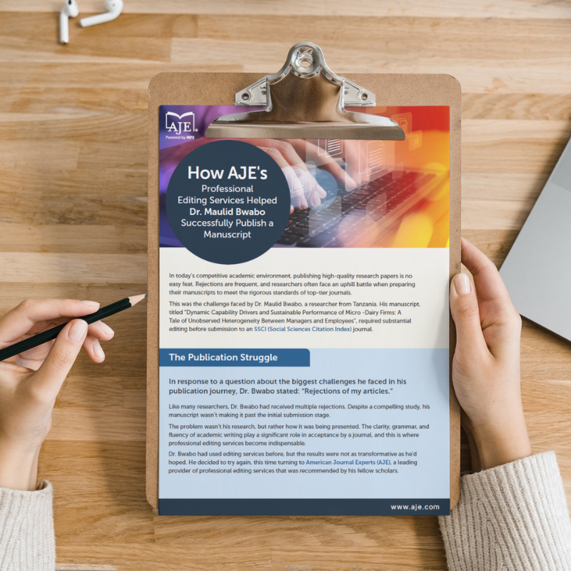 AJE Premium Editing Case Study